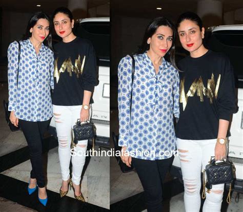 Karisma And Kareenas Stylish Looks At Manish Malhotras Party South