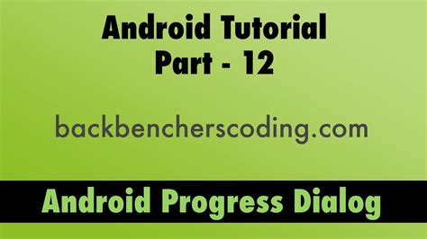 Android Progress Dialog YouTube