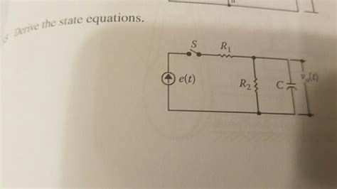 Solved Derive The State Equations Chegg