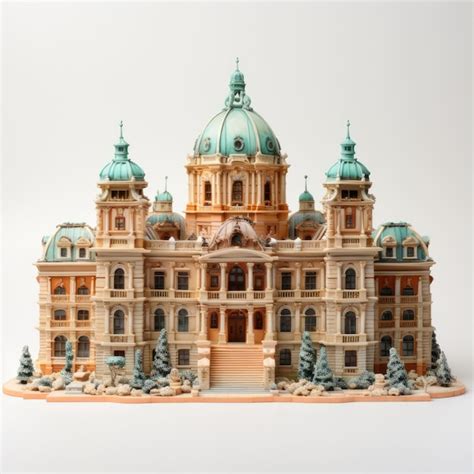 Museo Belvedere Viena Austria Con Artesanía 3d Y Fondo Aislado Foto