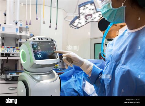 Robotic advisor service technology in healthcare smart hospital Stock Photo: 162325711 - Alamy