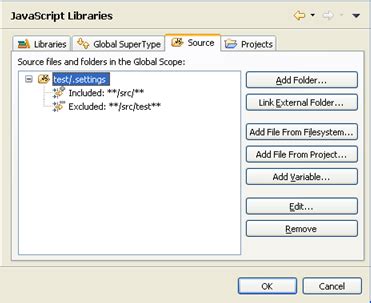 Setting The JavaScript Build Path