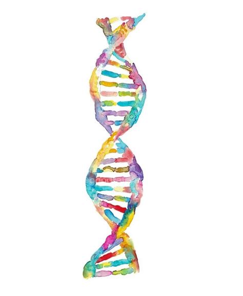 Dna Genetic Art Print Dna Helix Genetic Watercolor Abstract Dna