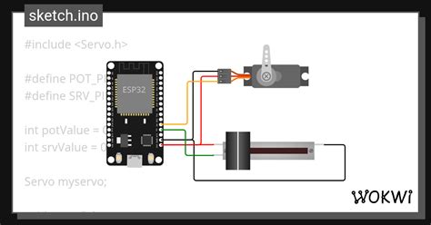 Latihan Potentiometer Servo Wokwi Esp32 Stm32 Arduino Simulator