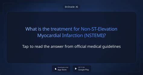 What Is The Treatment For Non St Elevation Myocardial Infarction Nstemi