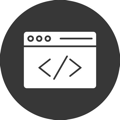 Coding Glyph Inverted Icon 43441232 Vector Art At Vecteezy