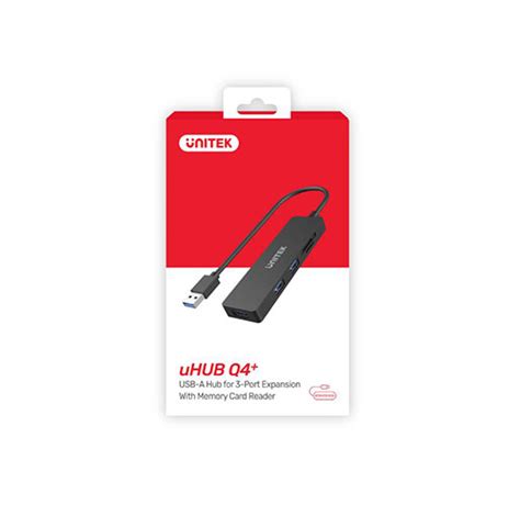 Unitek UHUB Q In USB Hub With Dual Card Reader Startech Store