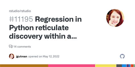 Regression In Python Reticulate Discovery Within A Project · Issue