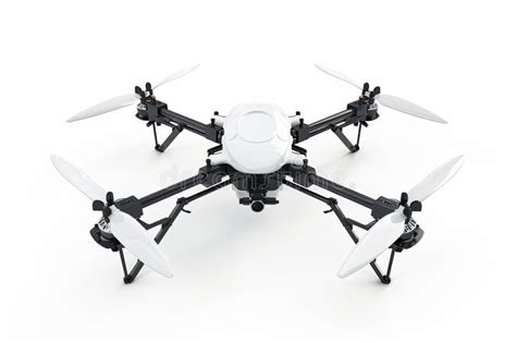 Civilian Aerial Drone Template For Designers On White Background Drone