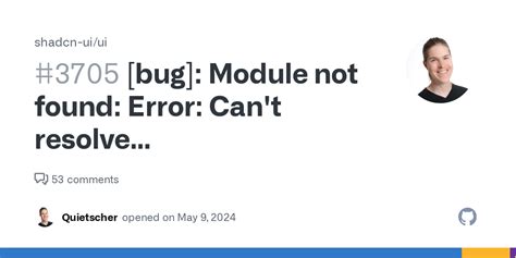 Bug Module Not Found Error Cant Resolve Componentsui