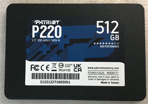 Купить pATRIOT MEMORY Накопитель SSD 2.5 PATRIOT 512GB P220 SATA-III ...