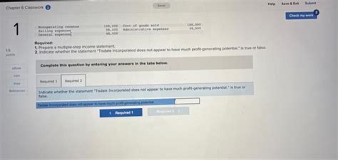 Solved Exercise 6 3 Algo Prepare A Multiple Step Income