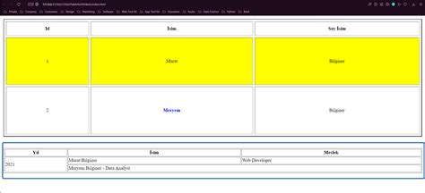 frontend developer roadmap html 5 tutorial 31 tablo oluşturma table