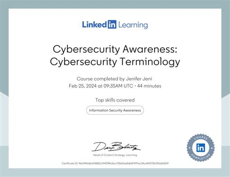 Jenifer Jeni On Linkedin Certificate Of Completion