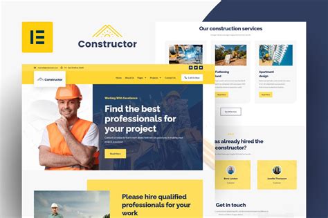 Download Constructor Construction And Repair Elementor Template Kit