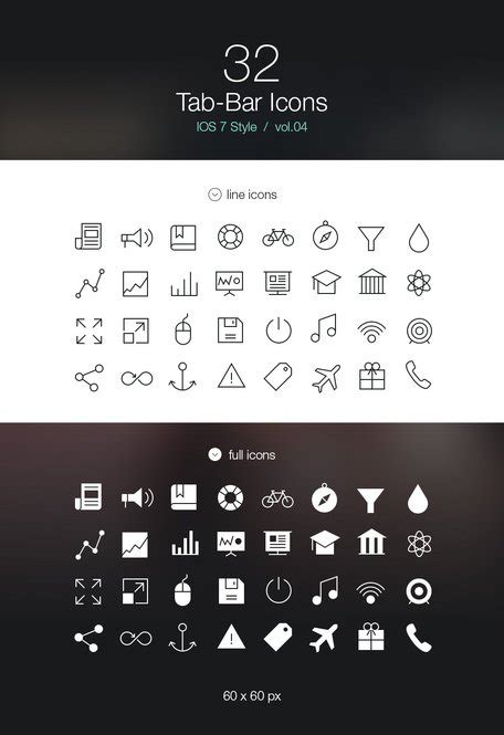 Tab Bar Icons IOS 7 Vol4 Free Vector Download FreeImages