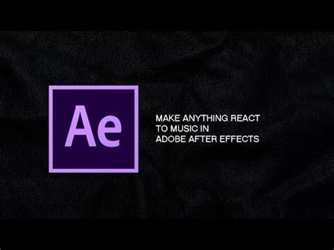 How To Make Anything React To Music In After Effects Using Trapcode Sound Keys YouTube