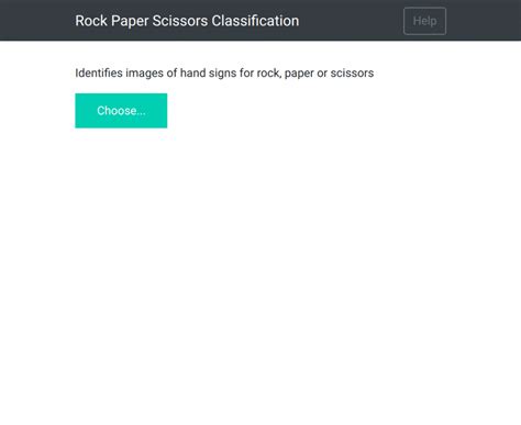 Serving Rock Paper Scissors Image Classifier App Built With