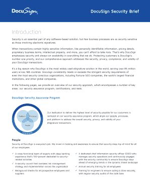 Fillable Online DocuSign Security Brief Fax Email Print PdfFiller