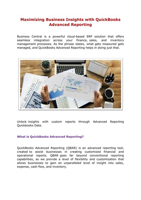 Ppt Maximizing Business Insights With Quickbooks Advanced Reporting Powerpoint Presentation