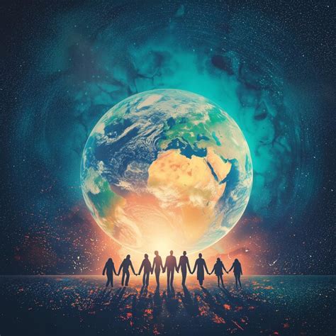 Globe Illustrations Highlighting Global Unity Premium Ai Generated Image