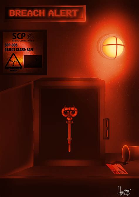 fanart of scp 005 during breach alert scp 005 portfolio foundation