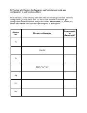 CHEM 103 Workshop 8 Worksheet Docx Pdf B Practice With Electron