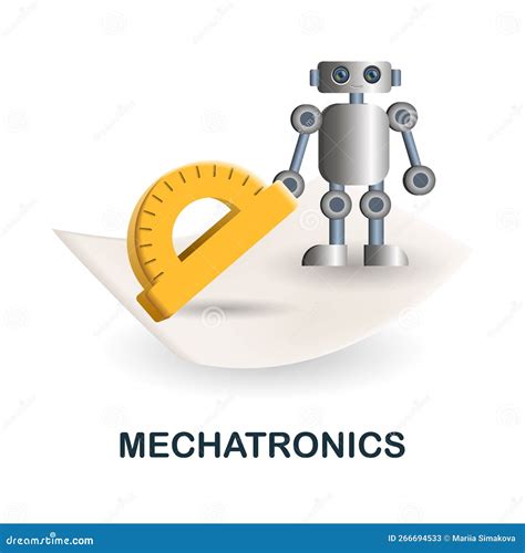 Mechatronics Icon Monochrome Simple Sign From Engineering Collection Mechatronics Icon For