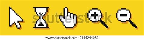 Set Pixel Cursors Cursor Pointers Arrow Stock Vector Royalty Free 2144244083 Shutterstock