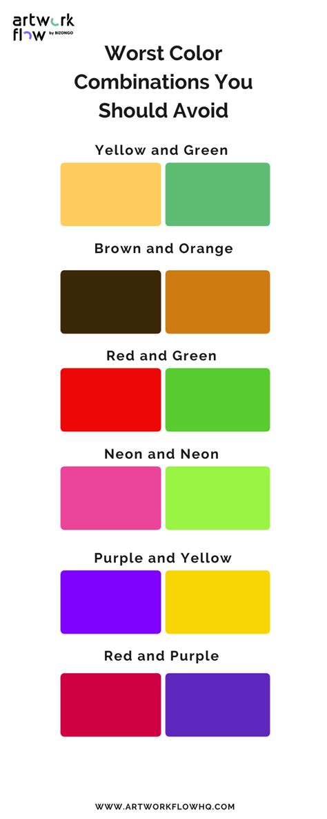 7 Worst Color Combinations You Need To Avoid