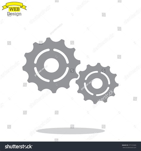 Vector Cog Settings Icon Symbol Stock Vector Royalty Free 377121820 Shutterstock