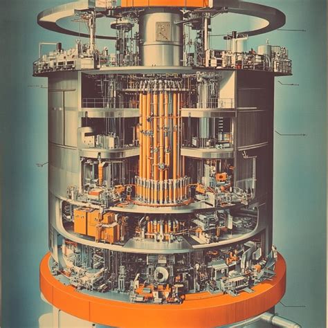A Diagram Of A Nuclear Reactor Showing The Fuel Rods Coolant And