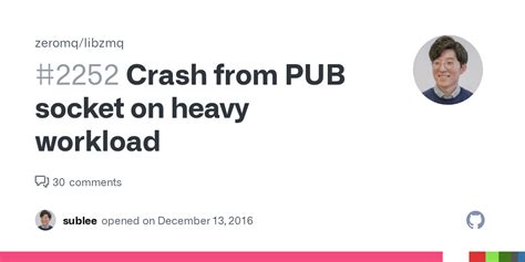 Crash From Pub Socket On Heavy Workload · Issue 2252 · Zeromqlibzmq
