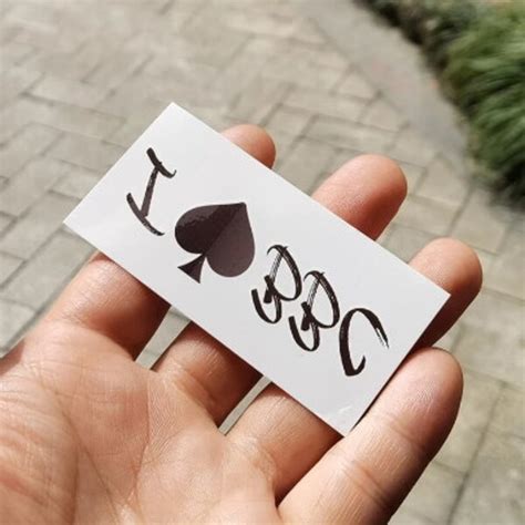 Queen Of Spades Temporary Tattoo Etsy Sweden