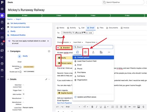 Insert Field Function Change In Email Templates Pipedrive Community Connect Collaborate Share