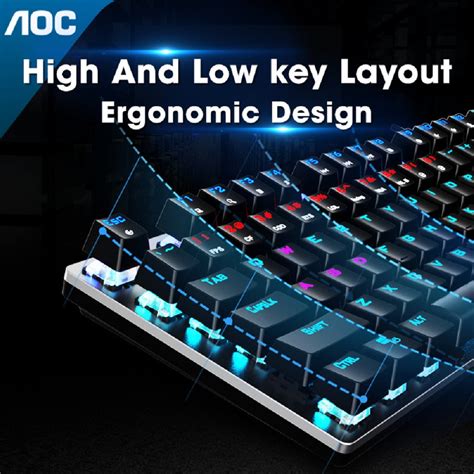 AOC GK410 RGB Blue Switch Mechanical Keyboard