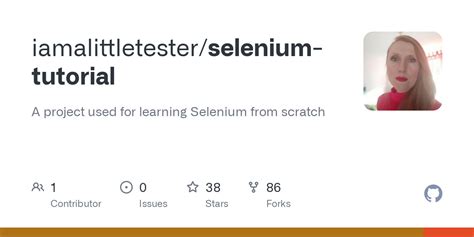 Github Iamalittletesterselenium Tutorial A Project Used For