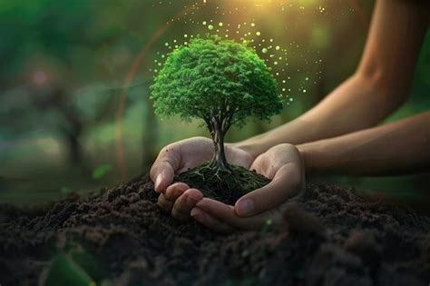 Premium Photo Tree Graph Symbolizes CSR And Sustainable Development Through Planting Trees