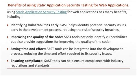 How To Use Static Application Security Testing For Web Applications Pptx