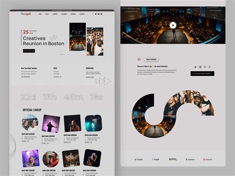 Event Website Ui Behance