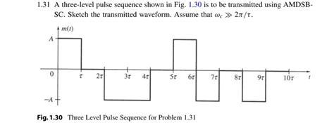 Solved 131 A Three Level Pulse Sequence Shown In Fig 130