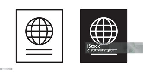 Passport Icon Symbol Collection For Ui Design Stock Illustration