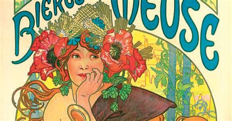 알폰스 무하 아르누보와 유토피아展 맥주광고 포스터