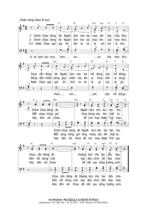 Sheet Nhạc Thánh Ca Dụ Ngôn Nước Trời Pdf Chuẩn Free Pdf