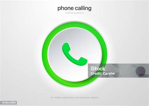 3d Push Phone Button Icon Incoming Call Calling Mobile Voice Talk