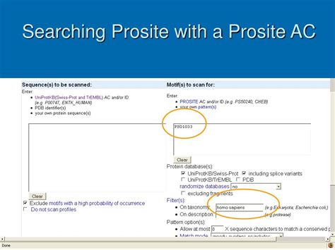 Ppt Prosite And Ucsc Genome Browser Exercise 3 Powerpoint Presentation Id 5083507