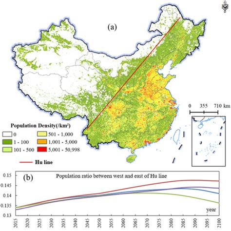 A The Spatial Distribution Of Chinas Population In 2015 Under The
