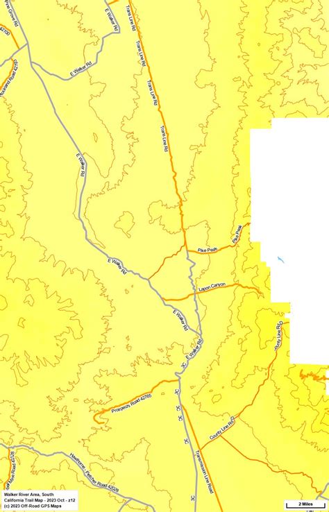 Walker River Area California Trail Map