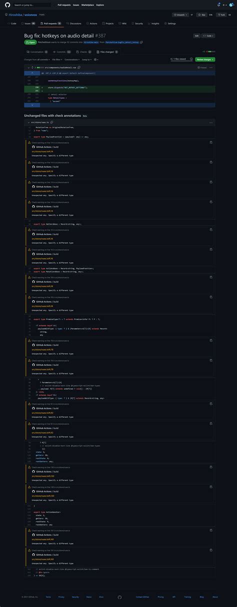 Vuextsに出ているワーニングをすべて解決する（typescript） · Issue 394 · Voicevoxvoicevox · Github