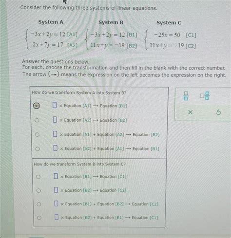 Solved Consider The Following Three Systems Of Linear